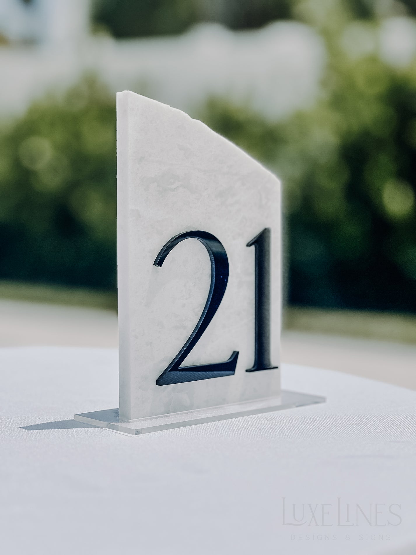 3D Marble Stone Table Numbers – Luxe Lines