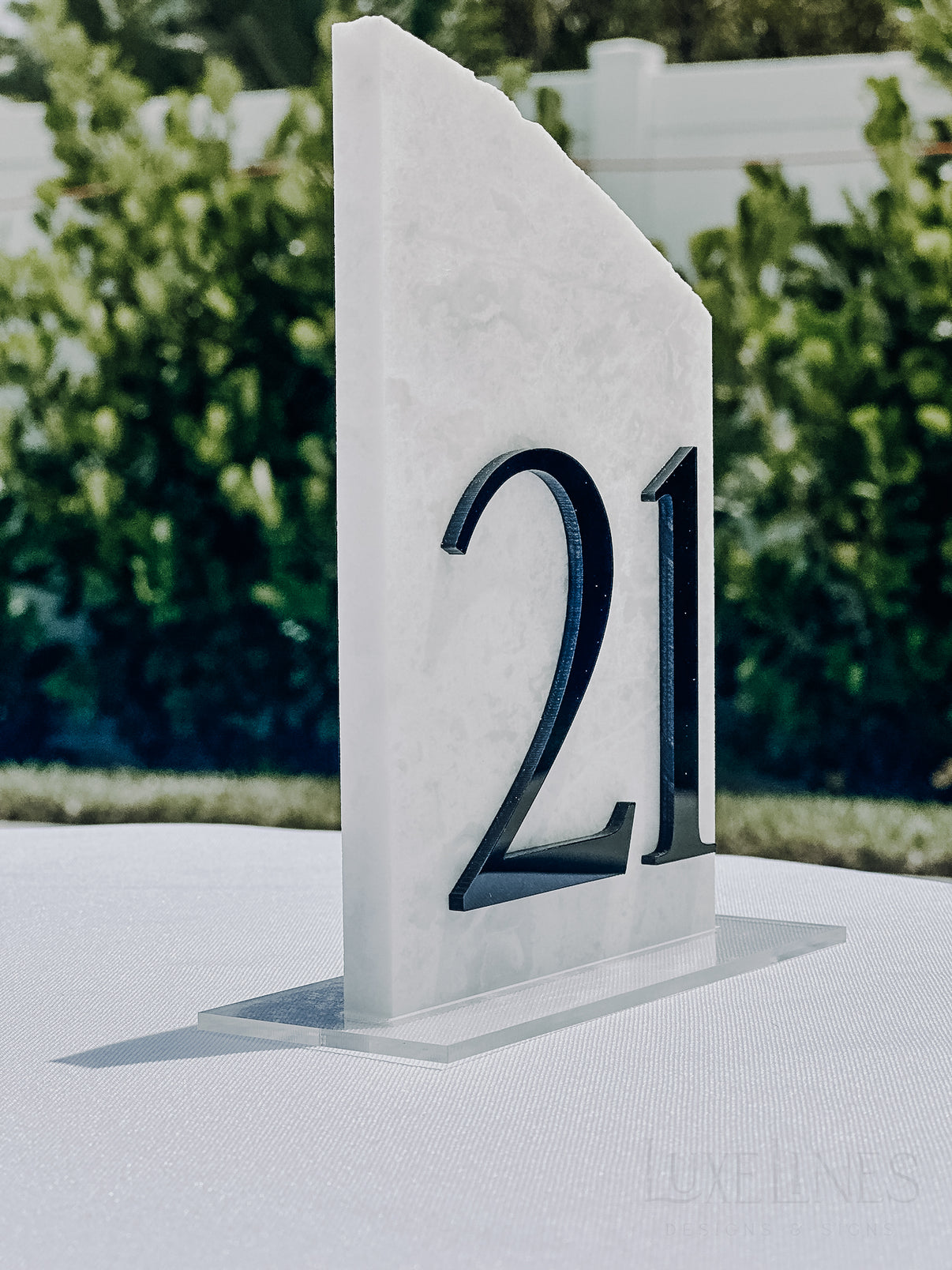3D Marble Stone Table Numbers – Luxe Lines