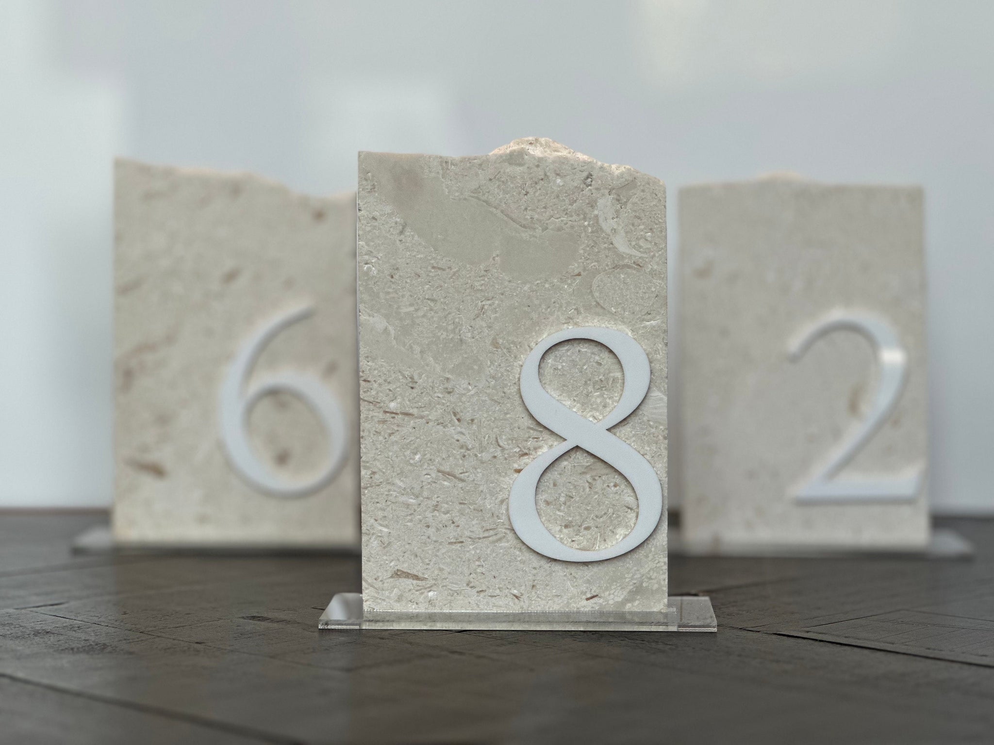 Limestone Stone Table Numbers – Luxe Lines