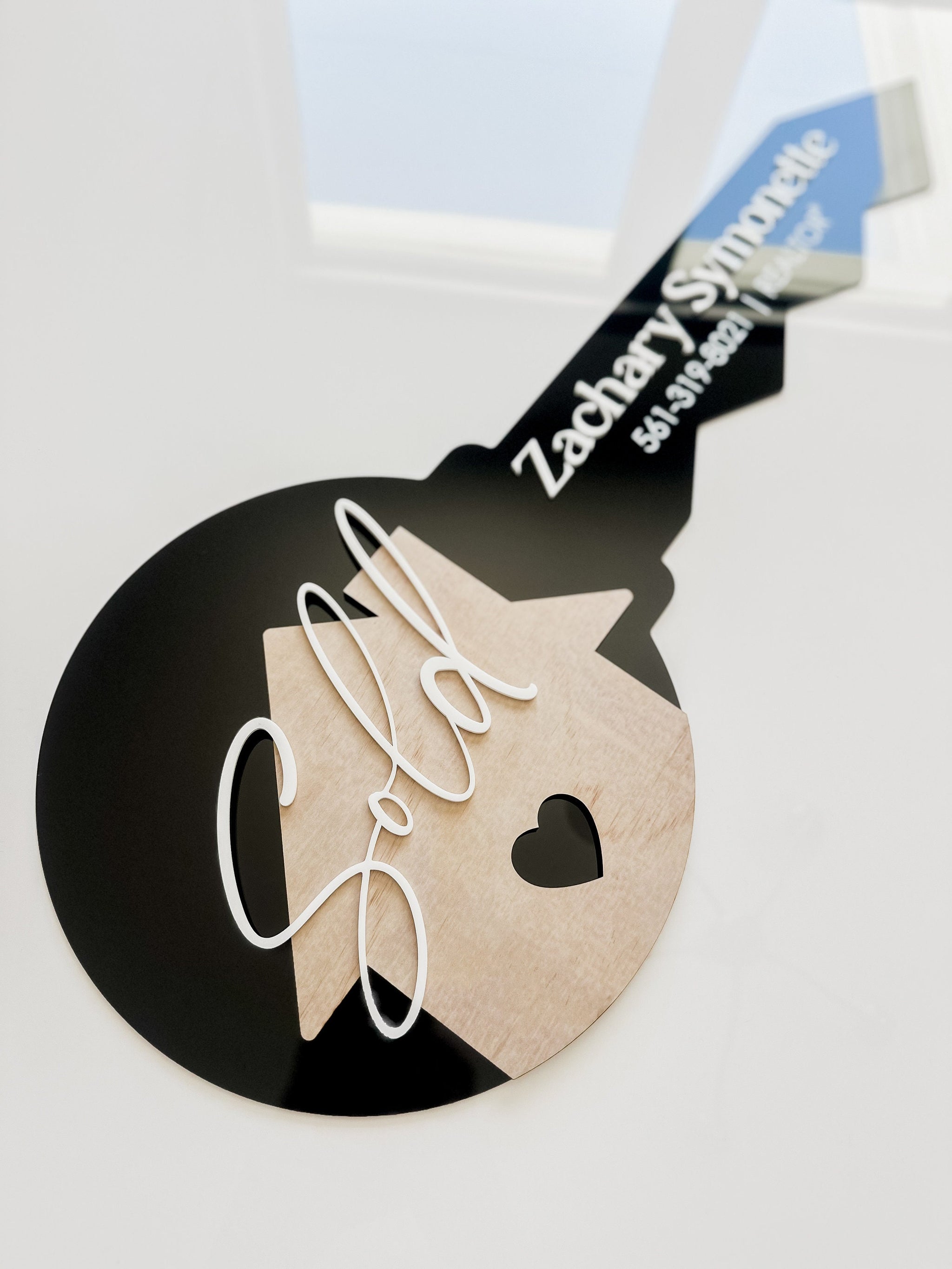 Sold Realtor Key with Heart | Personalized Closing Gift – Luxe Lines