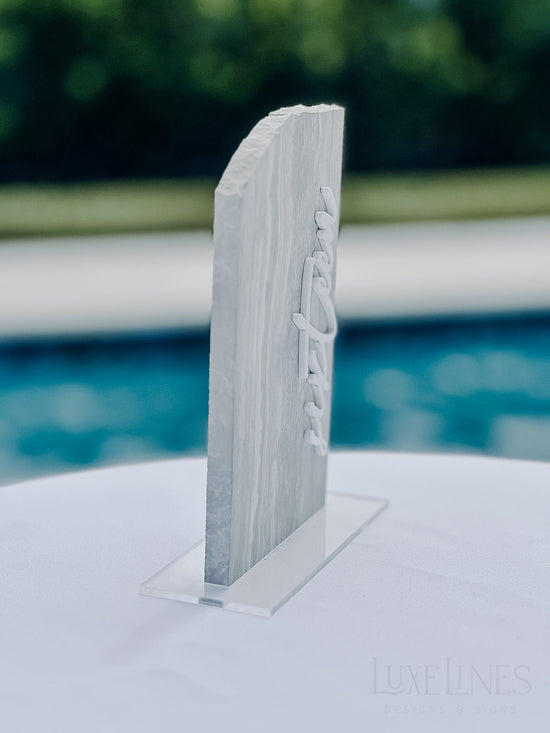3D Marble Stone Table Numbers – Luxe Lines