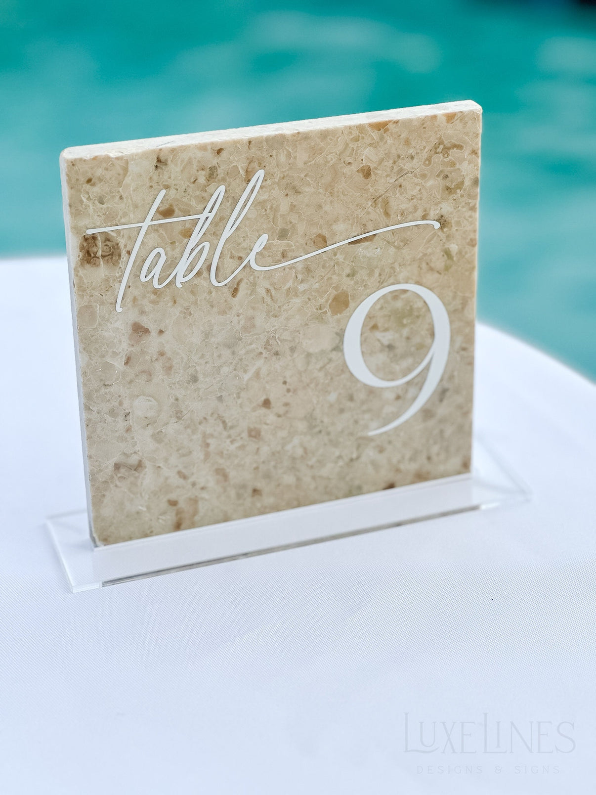 Marble Stone Table Numbers – Luxe Lines