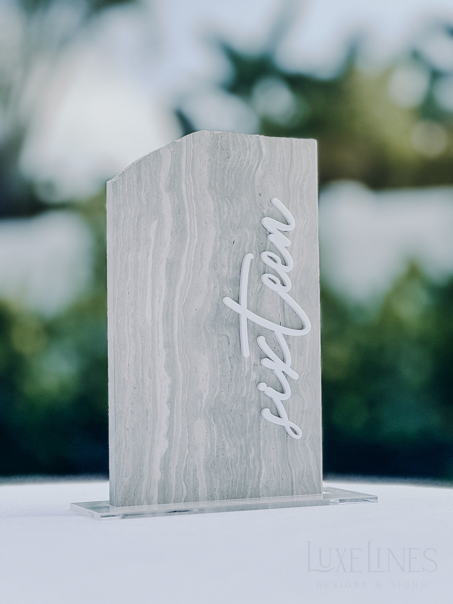 3D Marble Stone Table Numbers – Luxe Lines