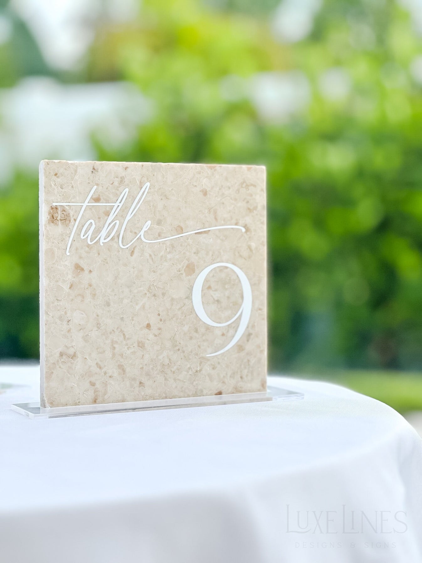 Marble Stone Table Numbers – Luxe Lines