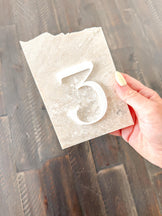 3D Marble Stone Table Numbers | Wedding Reception Decor – Luxe Lines