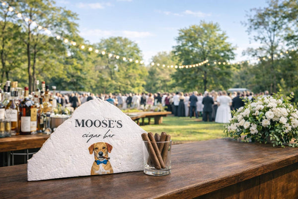 Custom Dog Cigar Bar Sign | Wedding Cigar Bar Decor – Luxe Lines